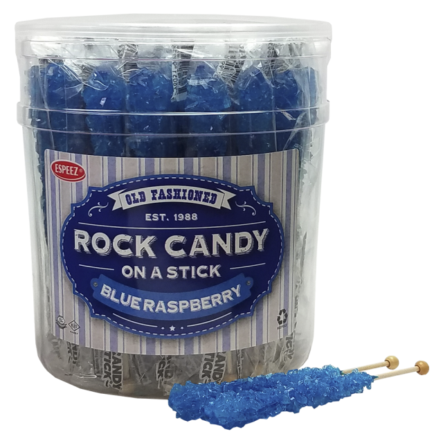 Blue Raspberry Rock Candy Sticks (6) - Blooms Candy & Soda Pop Shop