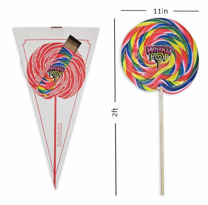 Swirl Lollipop - Round (2) - Rainbow Sucker - Blooms Candy & Soda Pop Shop