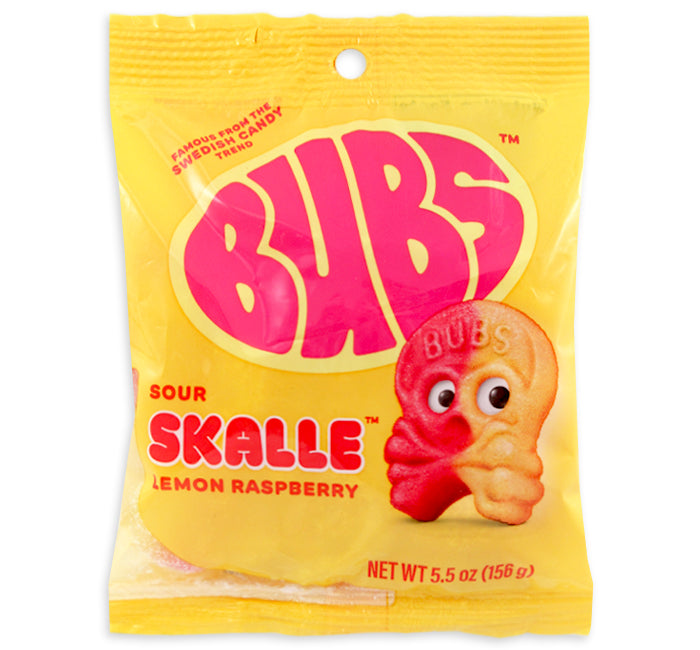 BUBS Swedish Lemon Raspberry Skalle Skulls - Blooms Candy & Soda Pop ...