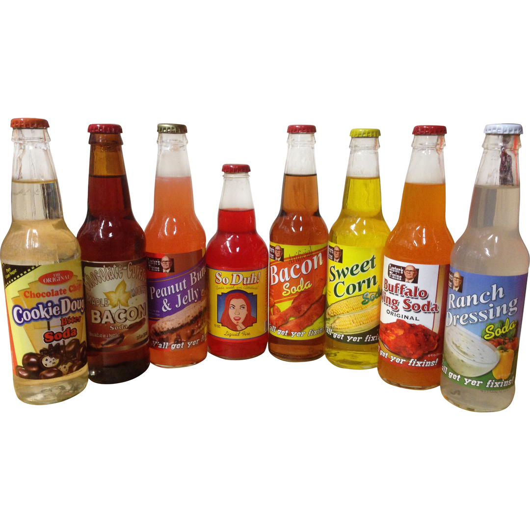 Weird Soda Sampler 6 Pack - Novelty Candy, Retro Glass Soda & Quirky ...